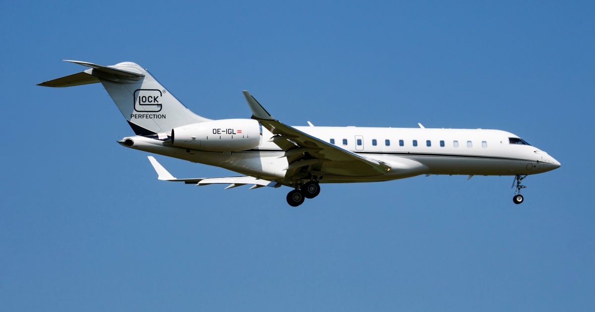 Luksuzni Bombardier Global na interkontinentalnom letu iz Australije ...